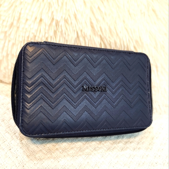 Missoni | Bags | Missoni Navy Travel Case Makeup Case Jewelry Case Euc ...
